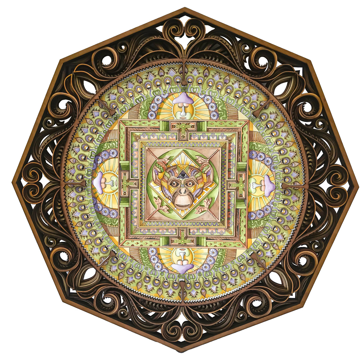 "Monkey Realm" Watercolor Print in Laser Frame – Truth Patterns